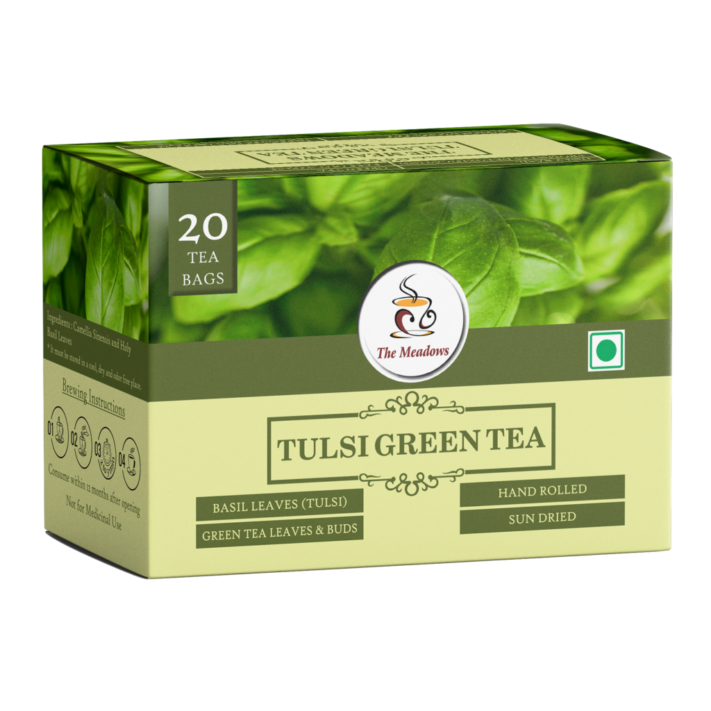 Buy Ayurvedic Tulsi Green Tea Bags – The Meadows